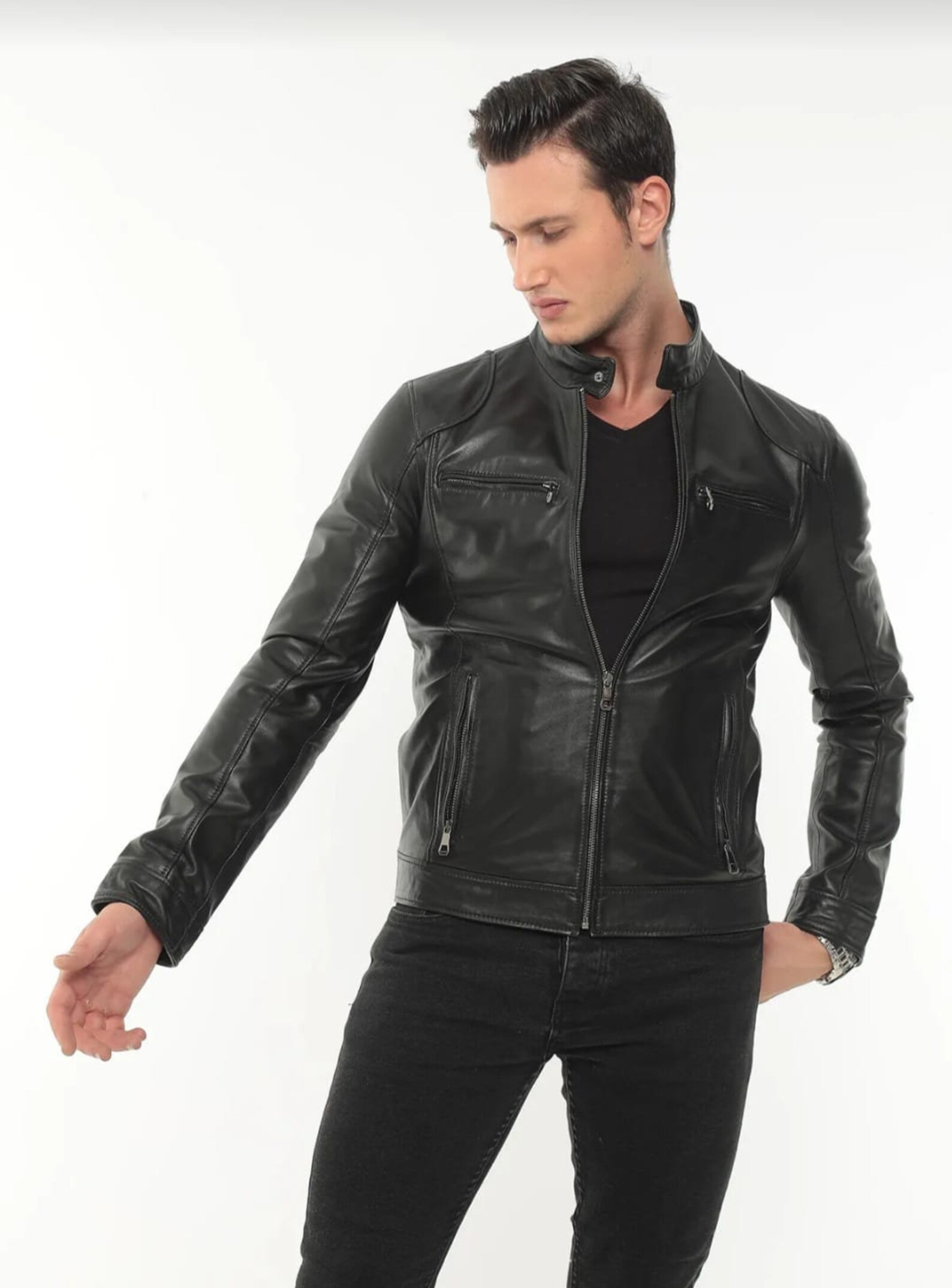 Men's Leather Jacket Great Design ,lightweight and Stylish Designs - Etsy