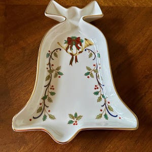 Vintage Mikasa Christmas Bell Porcelain Candy Dish-holiday Bell Shaped ...