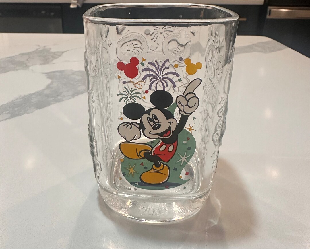 Vintage 2000 Disney Mickey Mouse Cup by Mcdonald's/etched Glass ...