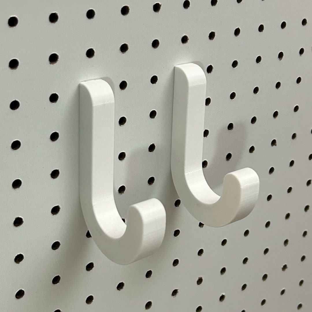 Large Hook Sets for Standard Pegboard | 3D Printed Hooks Fit 1/8", 3/16 ...