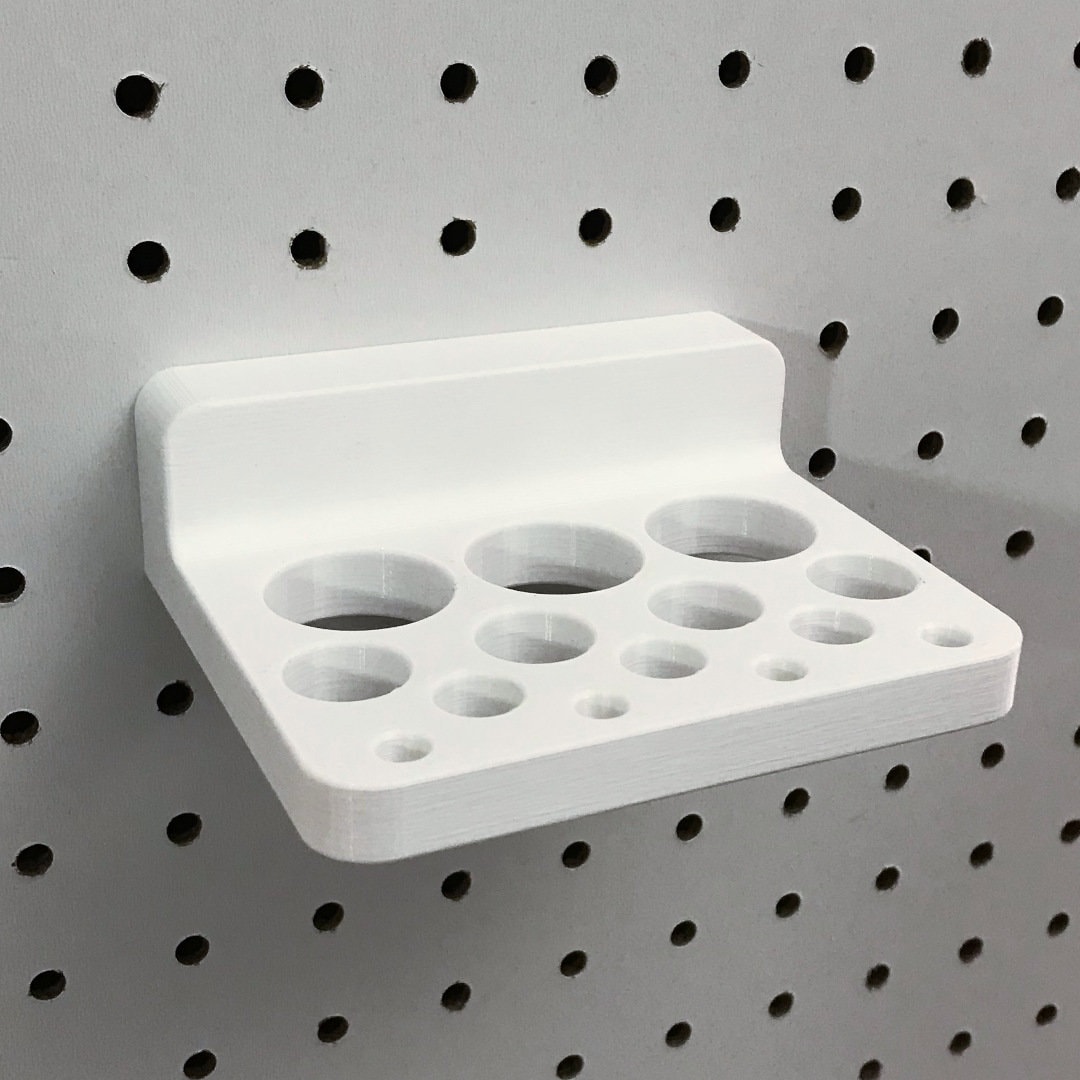 3D Printed Multi-tool Holder for Pegboard | Fits 1/8