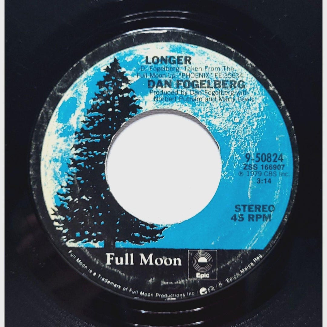 Dan Fogelberg 45 Longer / Along the Road on Full Moon/epic VG+ Pop Rock '79 - Etsy
