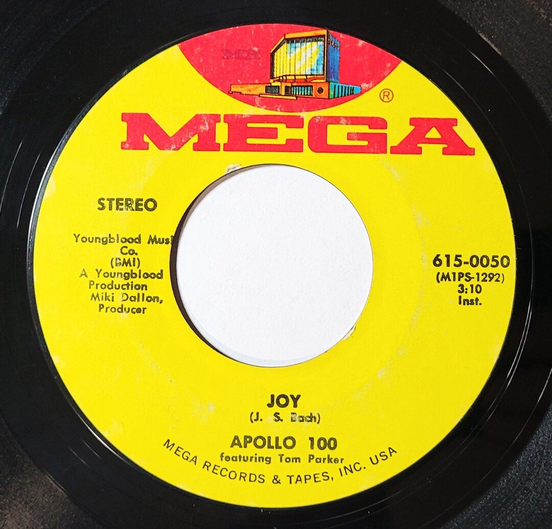 Apollo 100 ~ 45 Vinyl Record ~ Joy / Exercise in A Minor ~ Mega Records ...