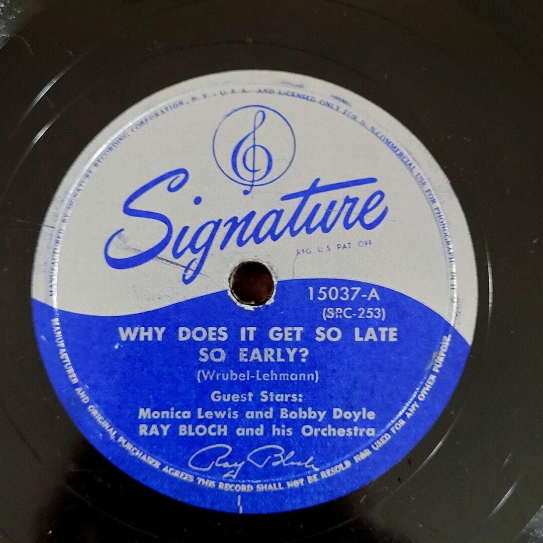 Ray Bloch 78 Vinyl Record, 1946 Pop Vocal, V+ Condition - Etsy