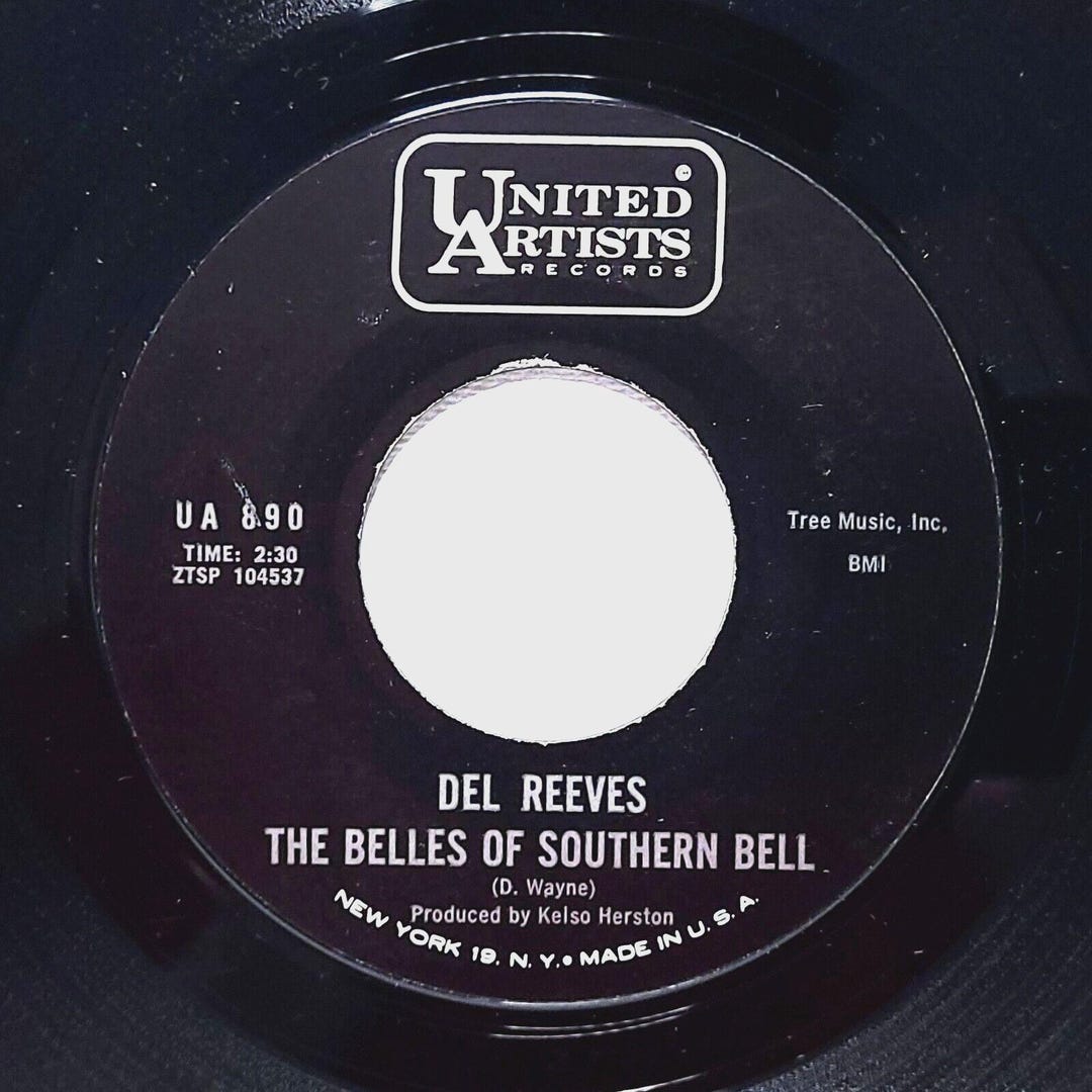 Del Reeves - the Belles of Southern Bell 45 Record - 1965 United ...