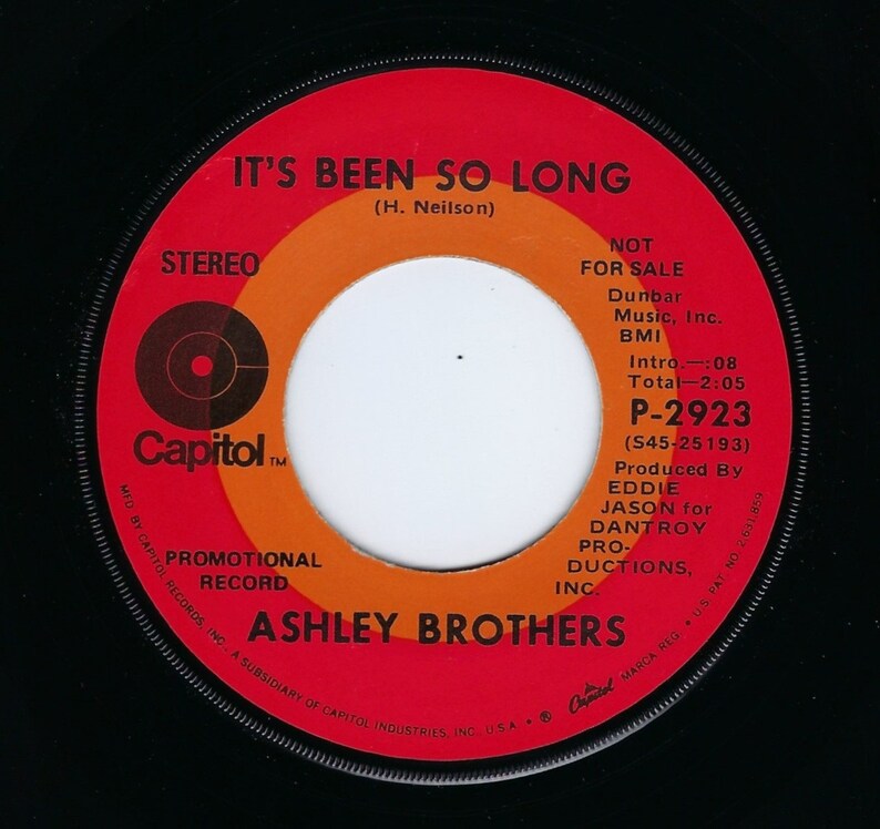 Ashley Brothers “marcy / It’s Been so Long” Promo 45 RPM M- - Etsy