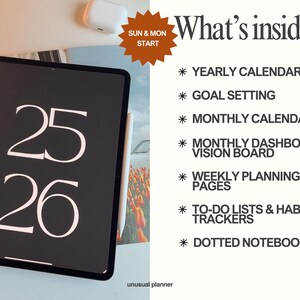 2025-2026 Digital Planner: Weekly Portrait Layout for Goodnotes ...
