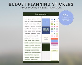 Budget Planner Sticker Set | Functional Aesthetic Productivity Stickers ...