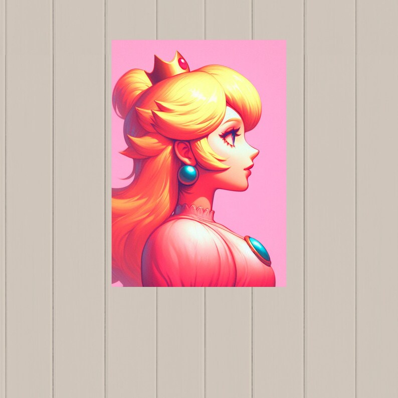 Supermario Princess Peach Poster Art Wall Decor Print Bedroom Gift ...