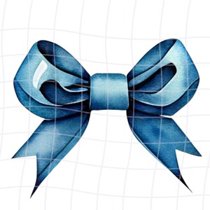 Coquette Blue Bow Clipart Bow Svg Coquette Clipart Bow Watercolor ...