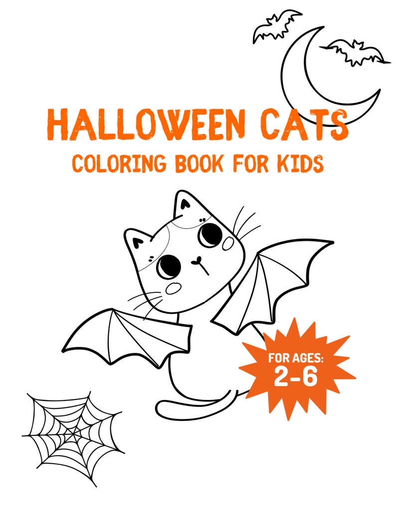 Halloween Cat Coloring Pages, 25 Printable Cat Coloring Pages for Kids ...