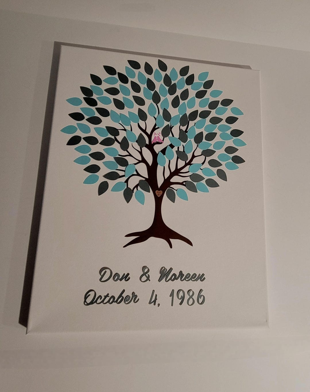 Wedding Guest Signing Tree Canvas Art With Personalization! 16" X 20 ...