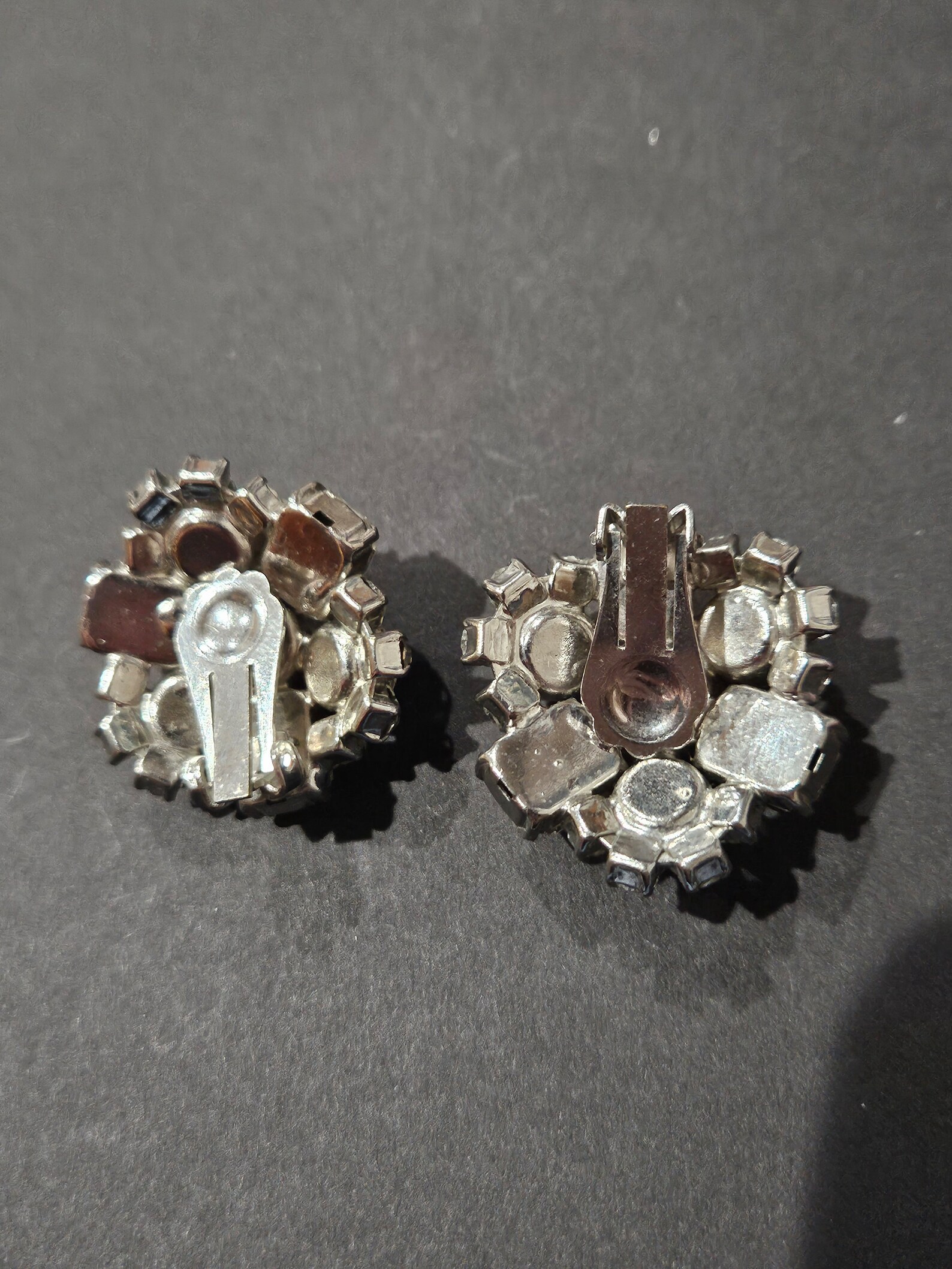 Rhinestone Starburst Clip on Earrings - Etsy