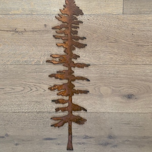 Rustic Charm With a Rusty Metal Sitka Tree Wall Decor - Nature-inspired ...