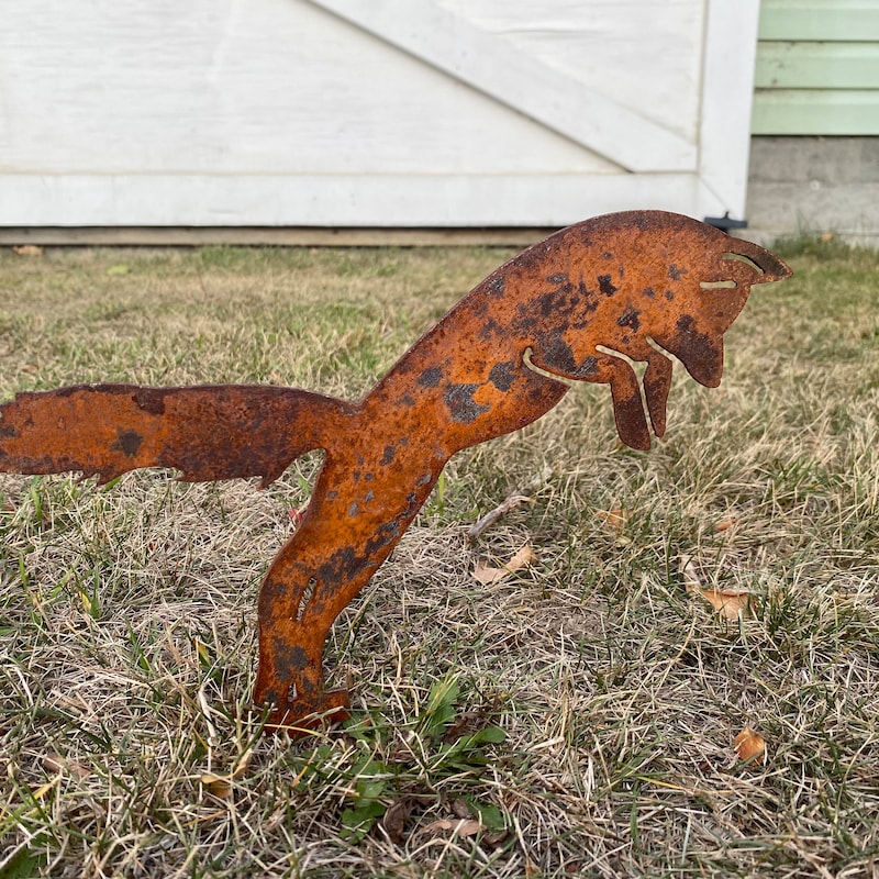 Rusty Fox Outdoor Statues - Etsy
