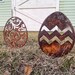 Metal Easter Egg Garden Decor Pair of Metal Easter Egg Decorations ...