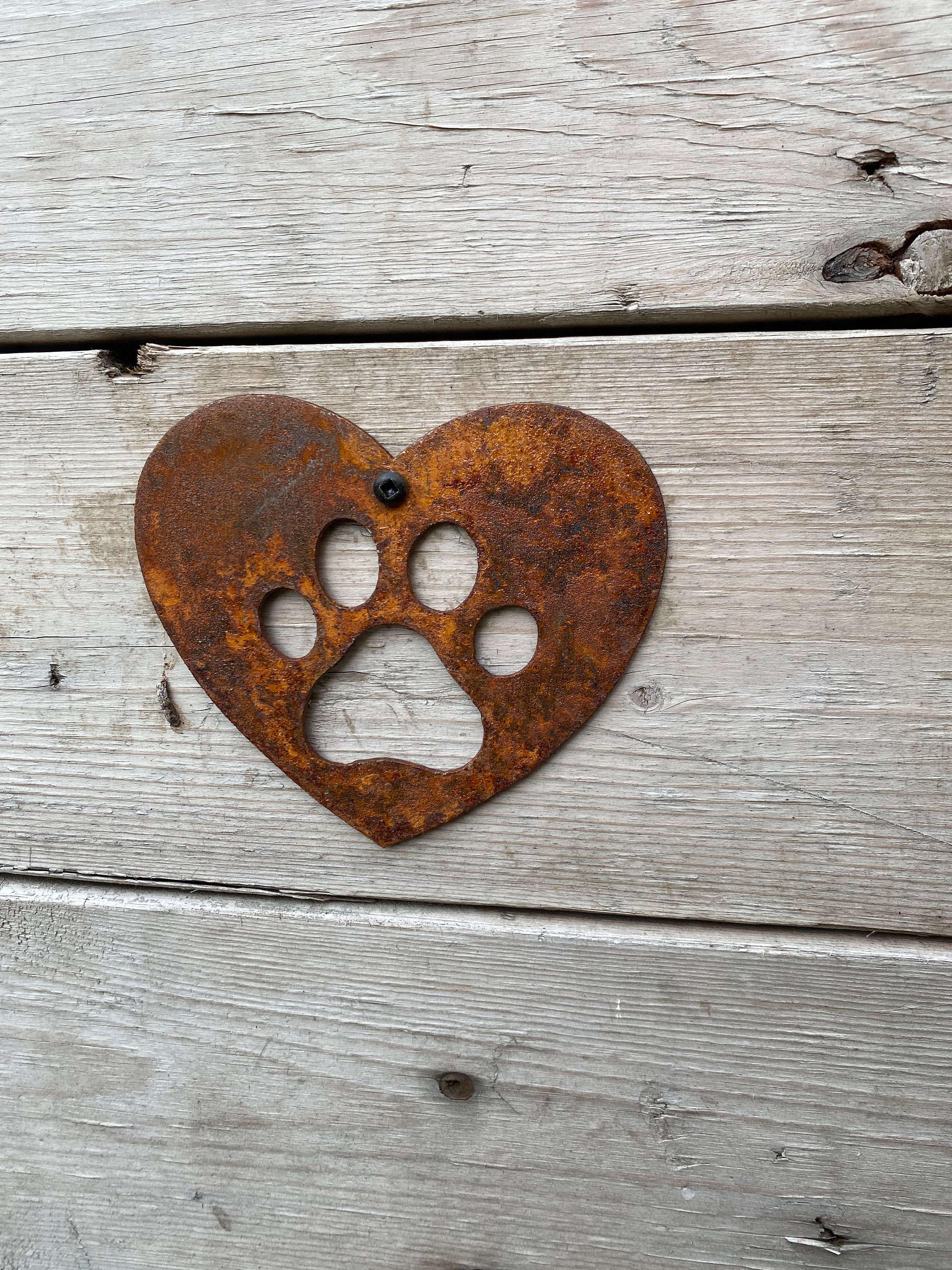 Corten Rusty Metal Dog Memorial Sign Vintage Style Tribute - Etsy