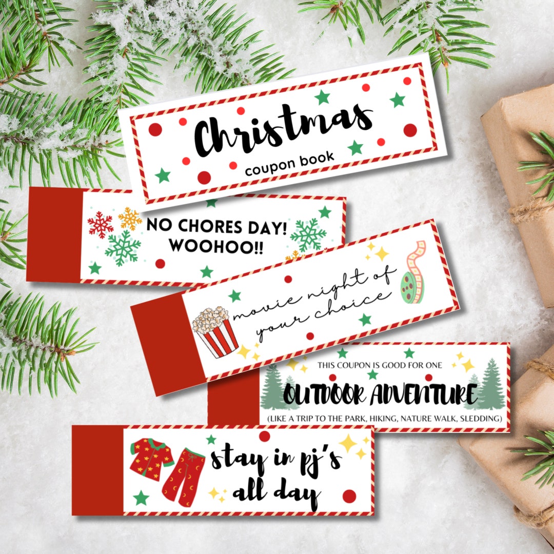 Christmas Coupon Book, Christmas Coupon, Printable Coupon, Stocking ...