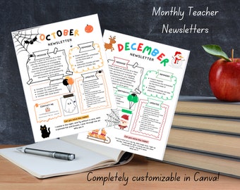 March Newsletter Template, Editable Newsletter, Monthly Newsletter ...