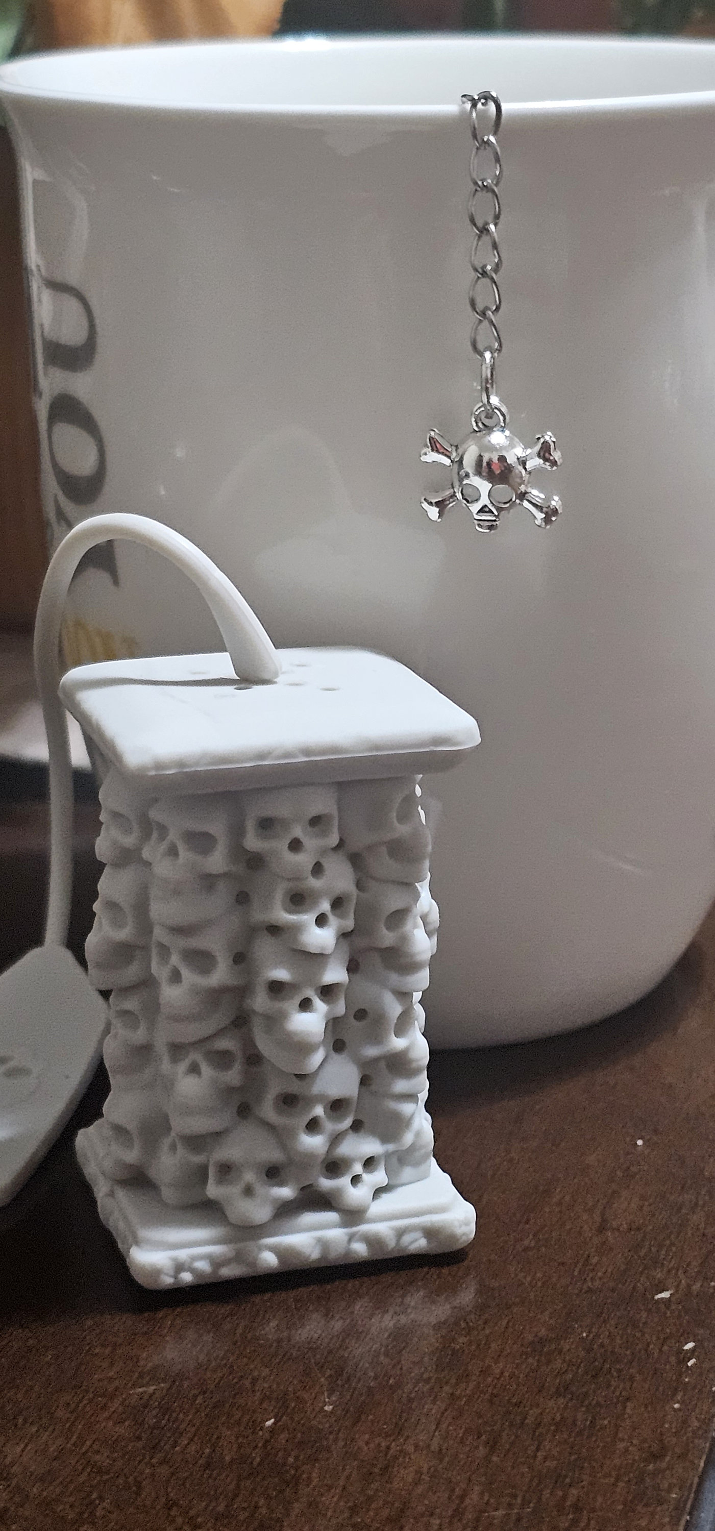 Skull Tea Infuser With Tower Stand, Gothic Tea Steeper Gift - Etsy