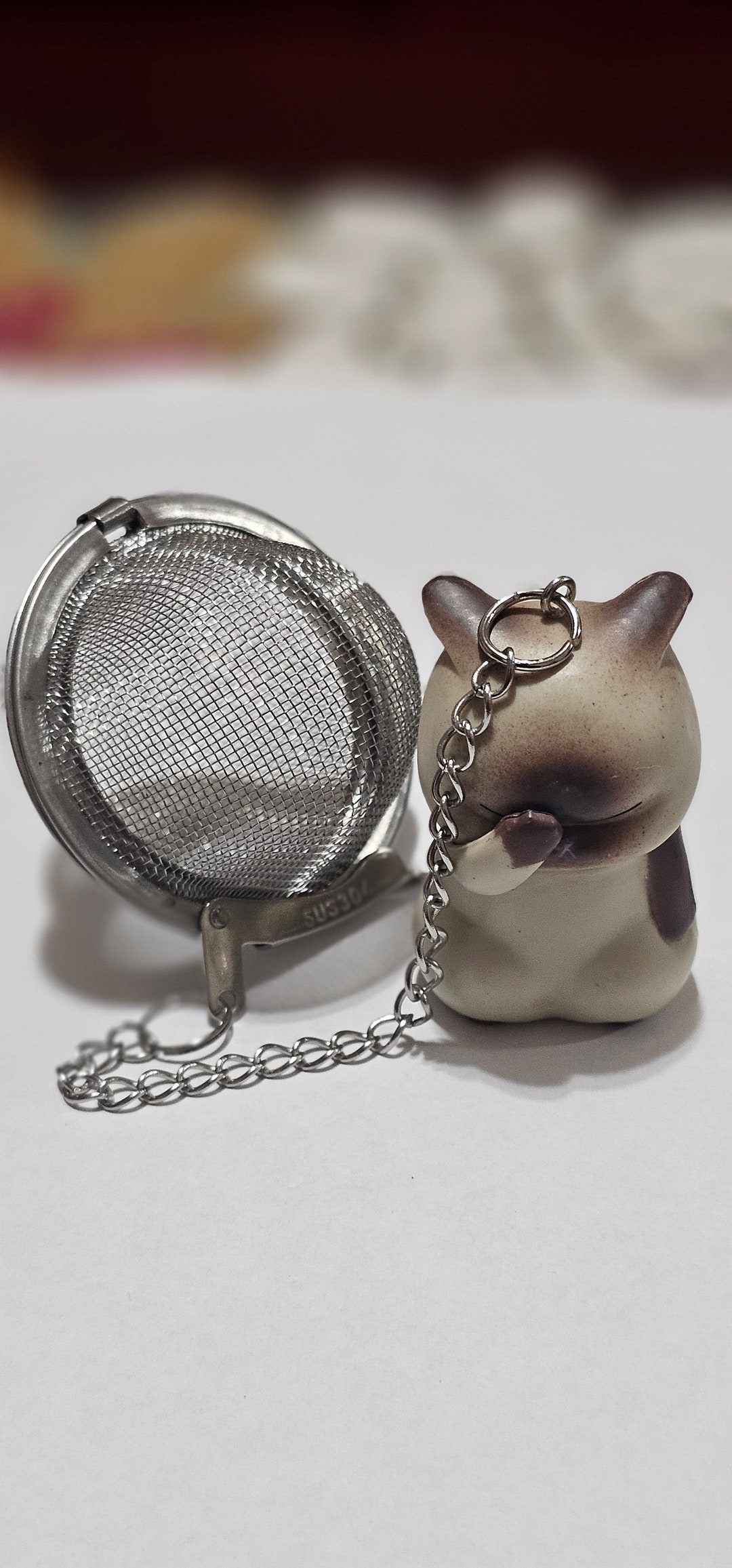 Siamese Shy Cat Tea Infuser Ball Tea Steeper Strainer Cat Lovers Gifts ...