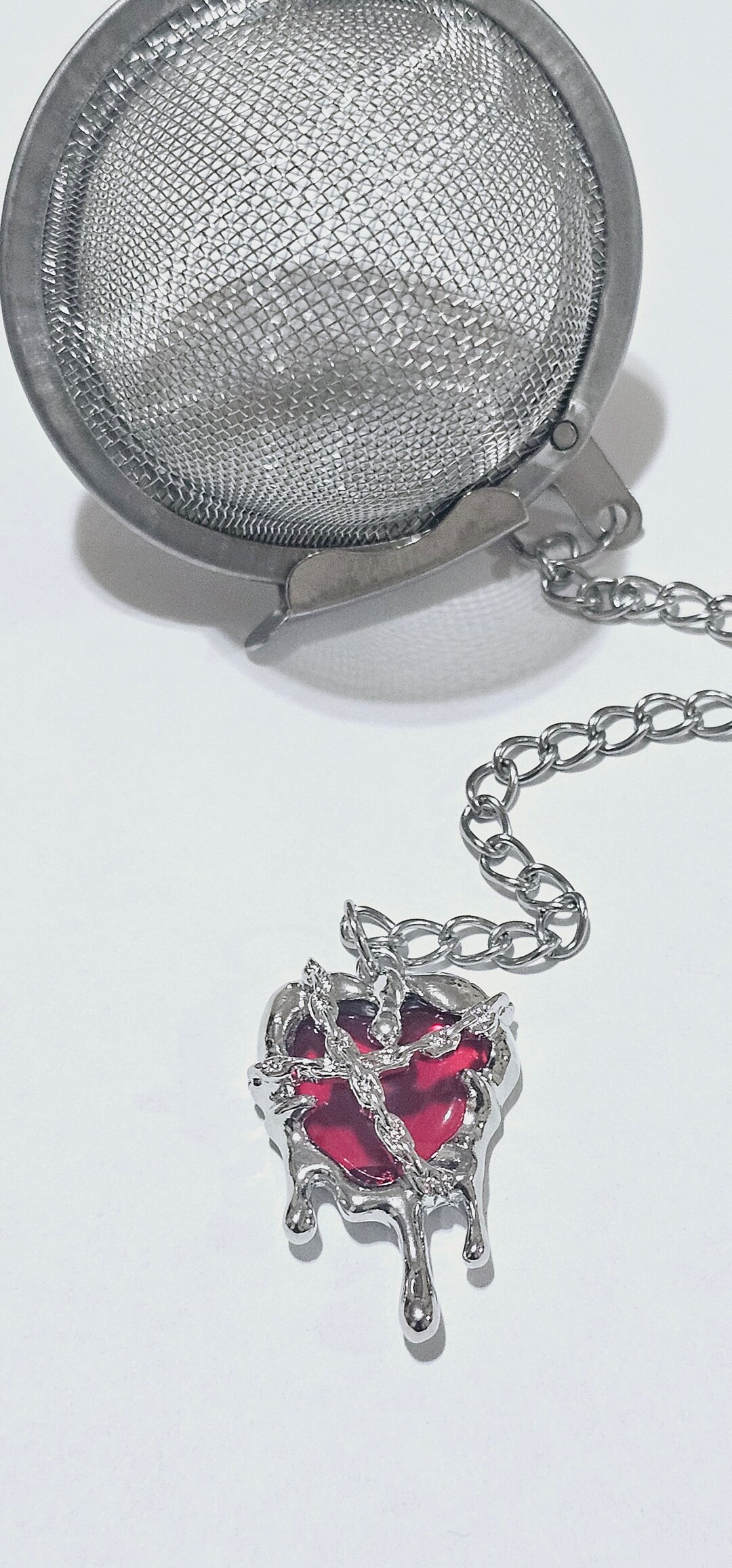 Chain Heart Tea Infuser Ball Tea Steeper Strainer Gift - Etsy