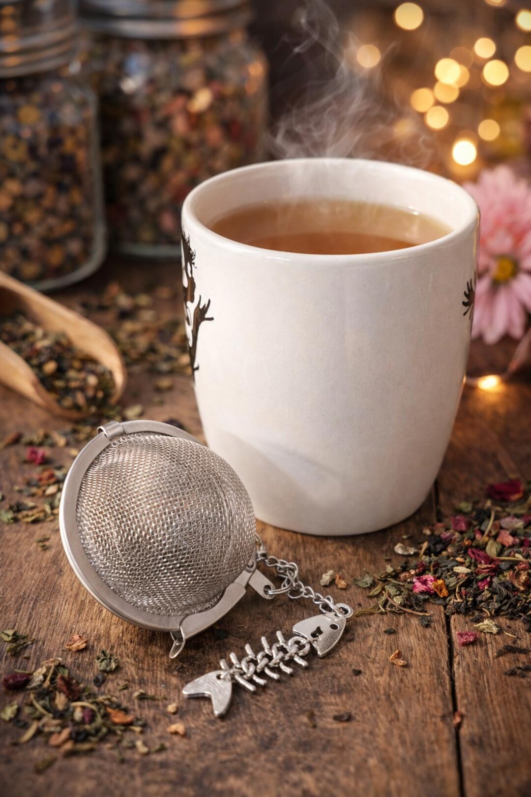 Fish Skeleton Tea Infuser – Gothic Stainless Steel Loose Leaf Steeper ...