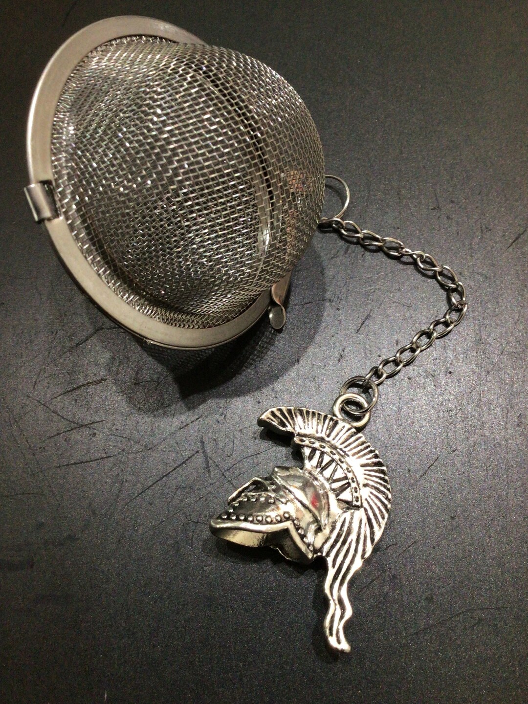 Roman Warrior Helmet Charm Tea Ball Infuser Steeper Loose Leaf Tea - Etsy