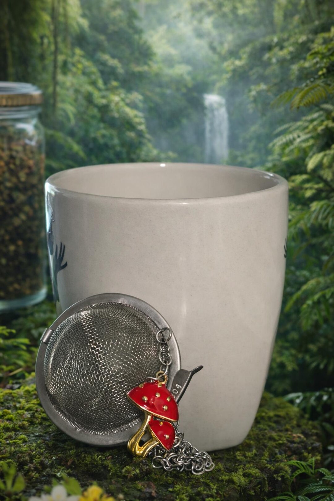 Mushroom Tea Infuser With Charm | Stainless Steel Mesh Tea Ball | Cute ...