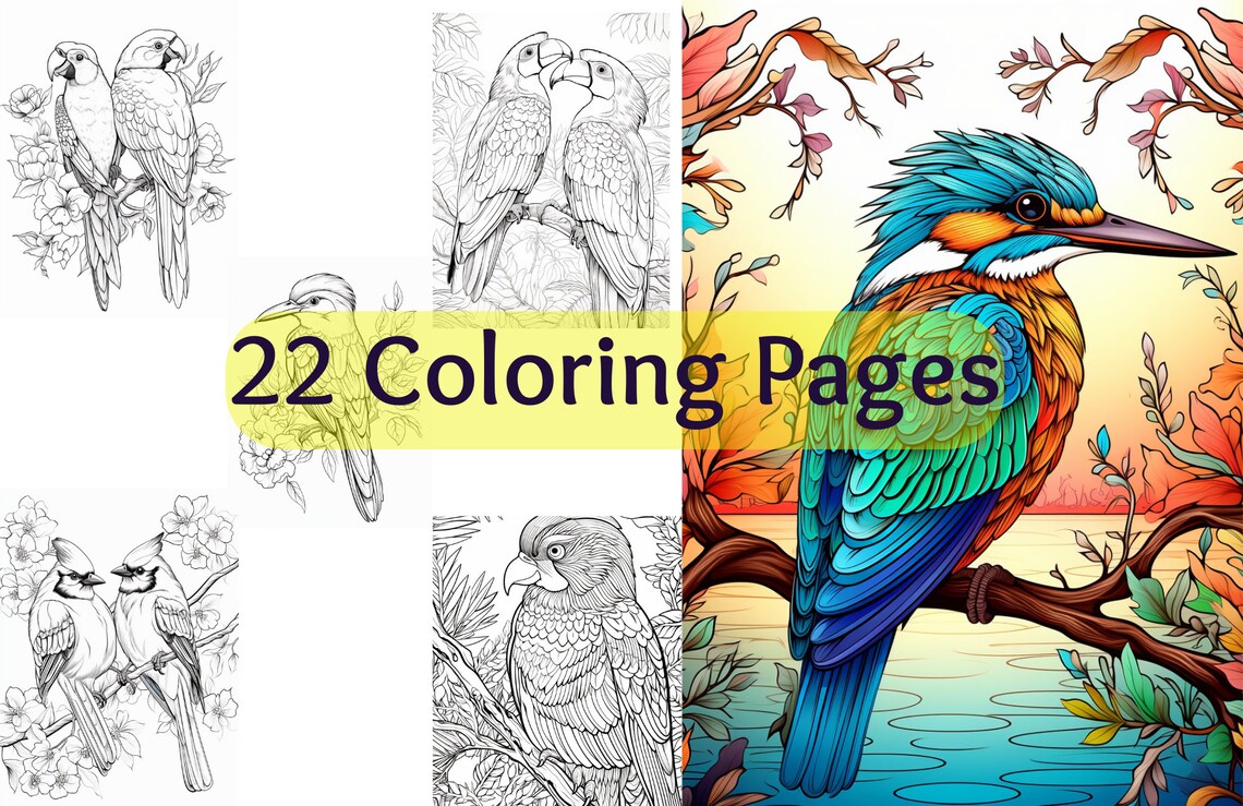Exotic Birds Coloring Pages, Adults Printable Coloring Page, Parrots ...