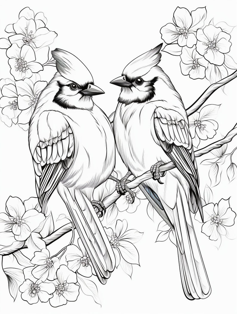Exotic Birds Coloring Pages, Adults Printable Coloring Page, Parrots ...