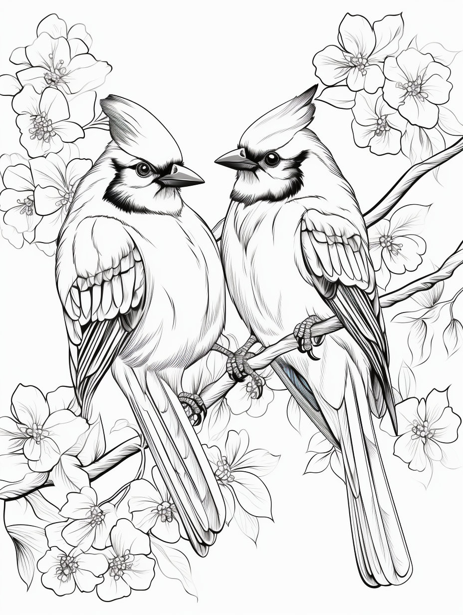 Exotic Birds Coloring Pages, Adults Printable Coloring Page, Parrots ...