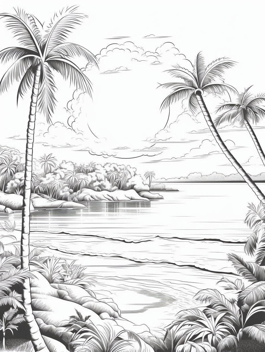 Coloring Book Coloring Pages Synthwave Style Retro Beach - Etsy