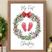 Printable Christmas Footprint Art Christmas Garland Footprint Art ...