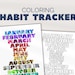 Coloring Habit Tracker | Habit Tracker | Printable Habit Tracker ...