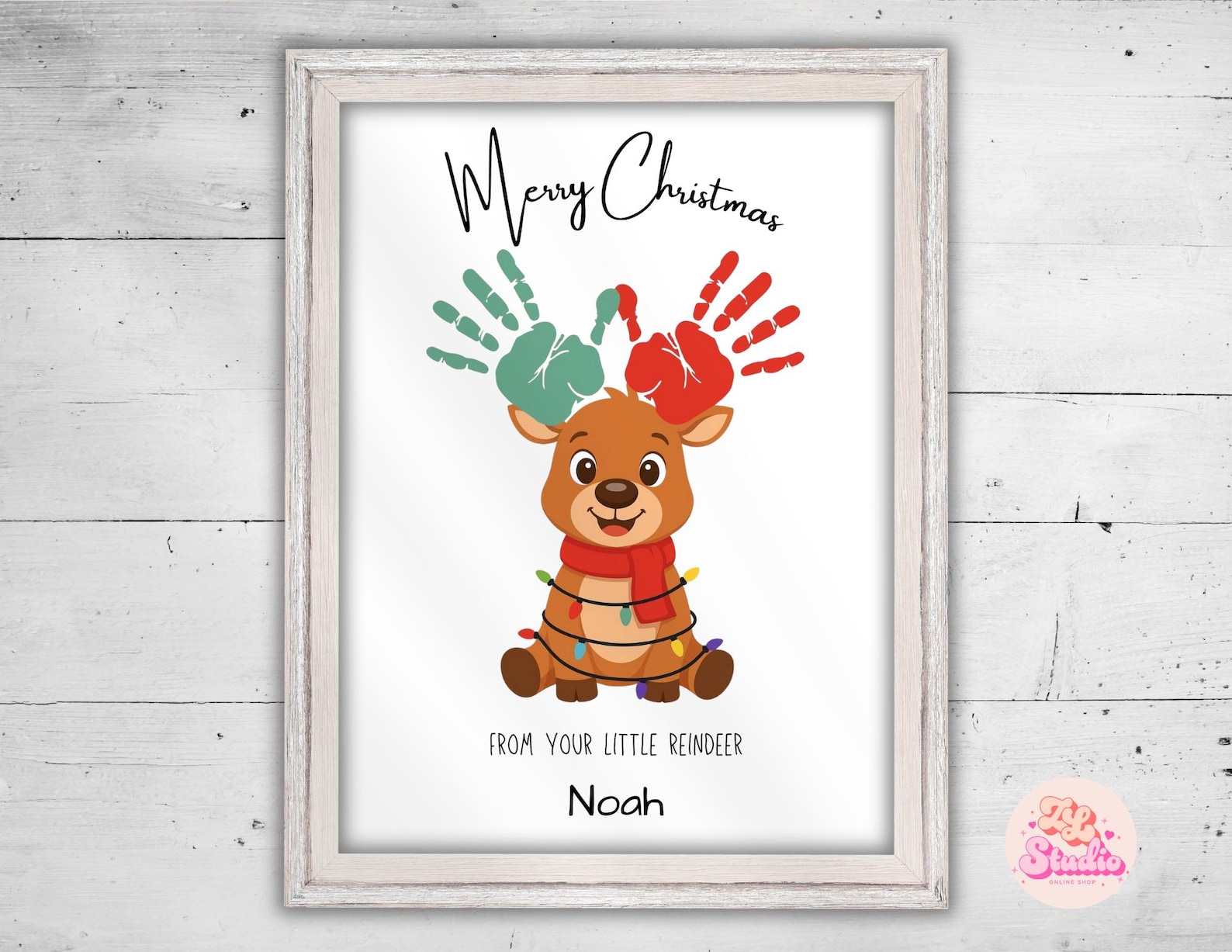 Christmas Handprint Craft, Winter Handprint Art, Printable Preschool ...