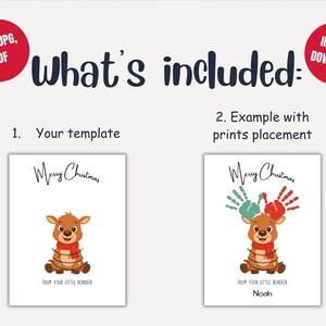 Christmas Handprint Craft, Winter Handprint Art, Printable Preschool ...