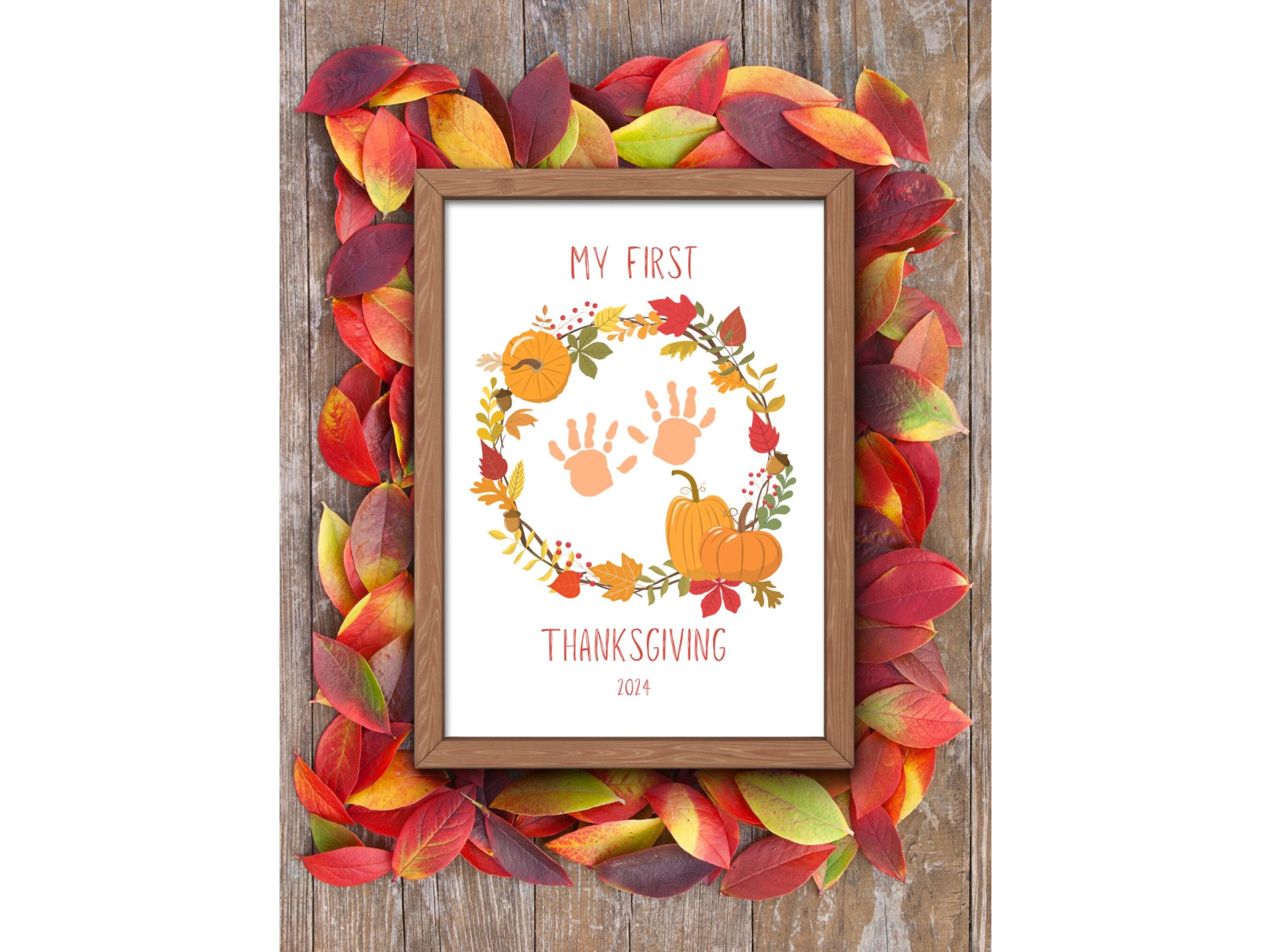 My First Thanksgiving Baby Keepsake 2025 | DIY Footprint & Handprint ...