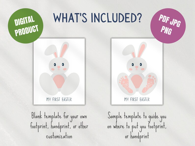 Baby's First Easter DIY Footprint Art Craft Cute Easter Activity ...