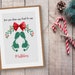 Mistletoe Christmas Footprint Art Craft | Holiday Craft | Kids Baby ...
