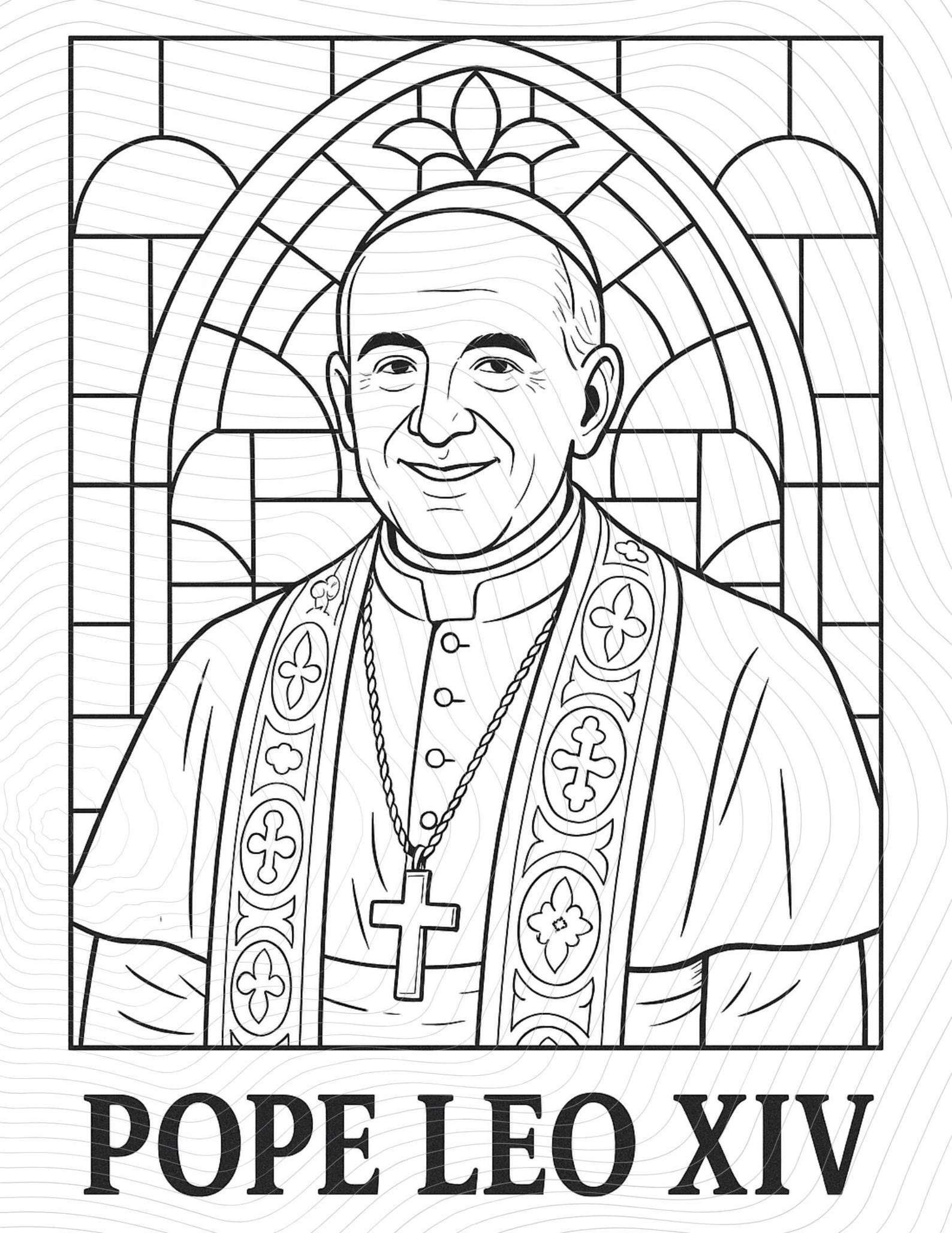 Pope Leo XIV Coloring Page, Digital Download - Etsy UK