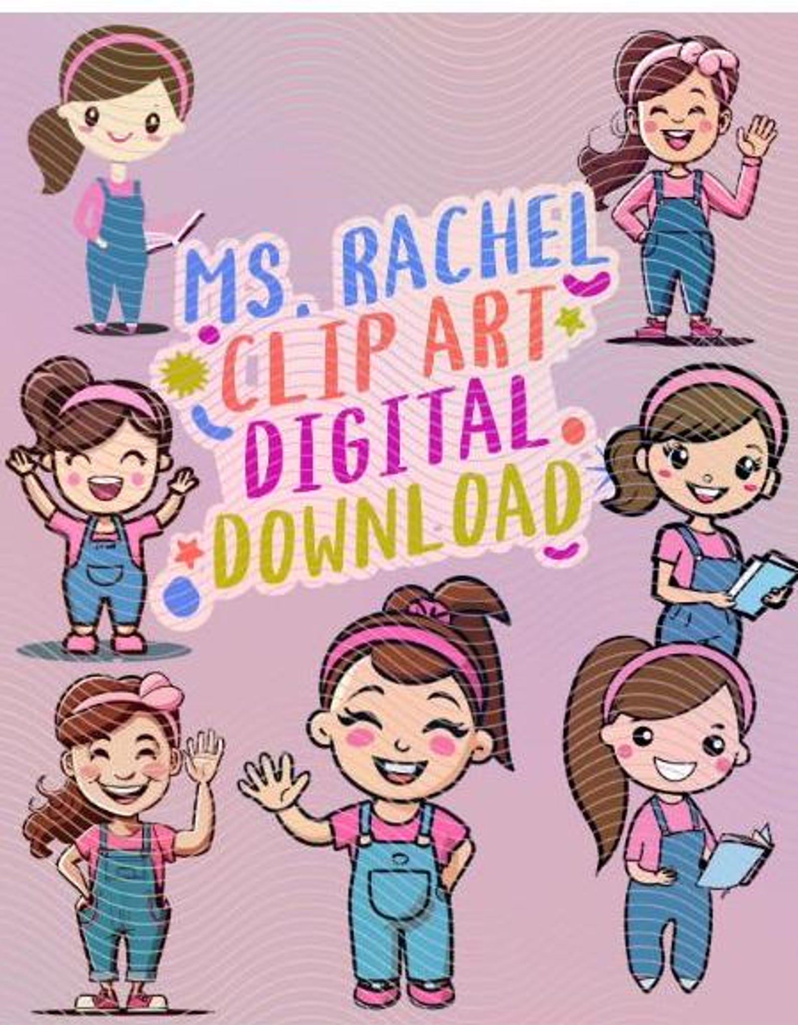 Ms. Rachel PNG Clip Art Bundle, 7 Original Images, Ms Rachel Digital ...