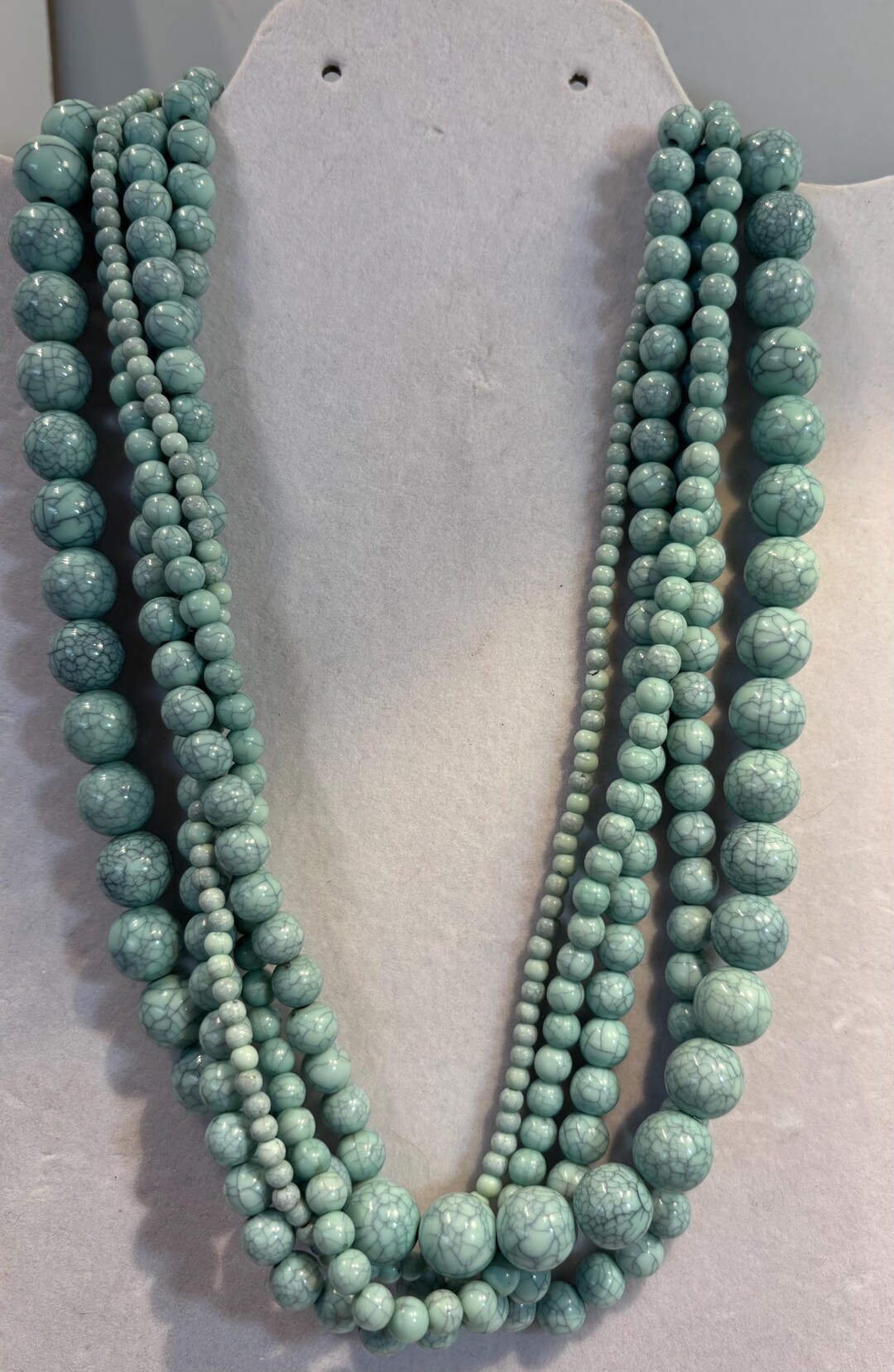 Charming Charlie Faux Turquoise Beaded 5 Strand Necklace - Etsy