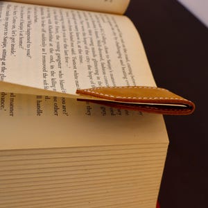 Personalized LEATHER MAGNET BOOKMARK, Custom Leather Magnetic Clip ...