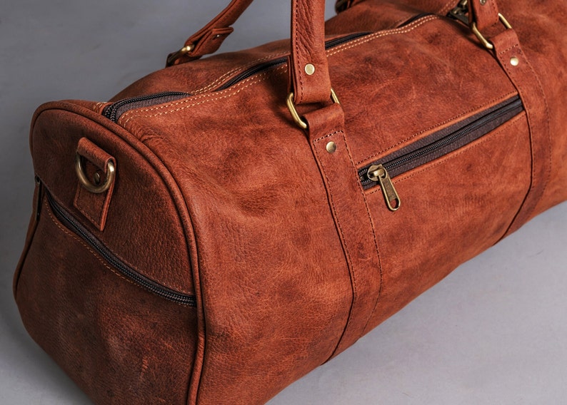 Leather Duffel Bag For Men Weekend Duffel Genuine Leather Duffel