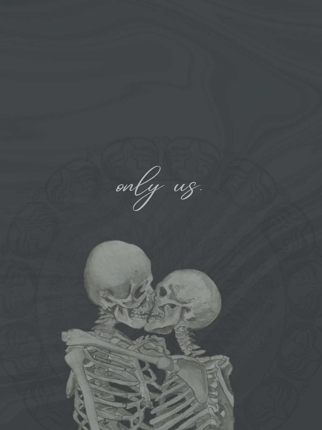 Vintage Skeleton Kissing Halloween Spooky PRINTABLE Artwork ...