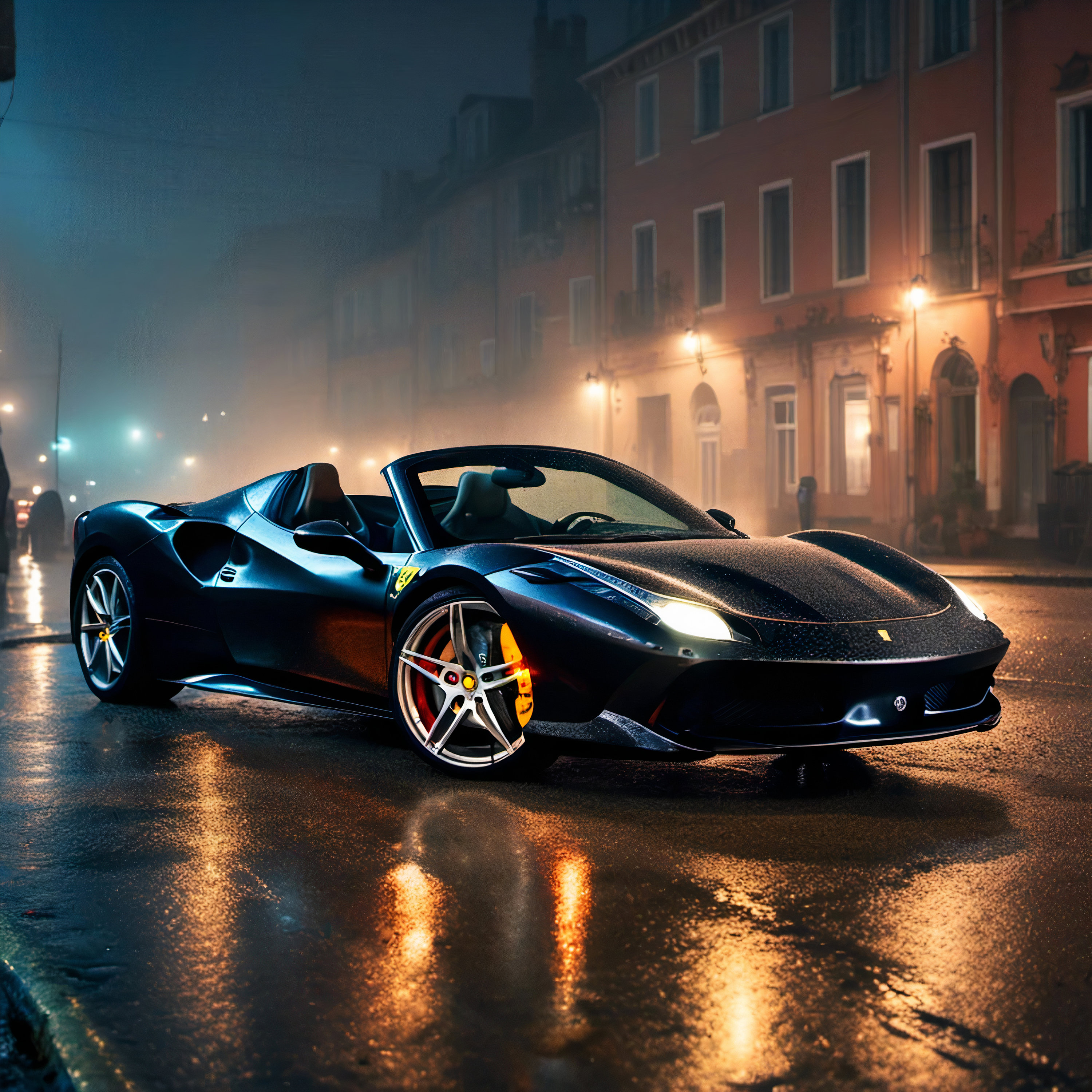 A Black Ferrari 488 Spider- Printable Wall Art - Etsy