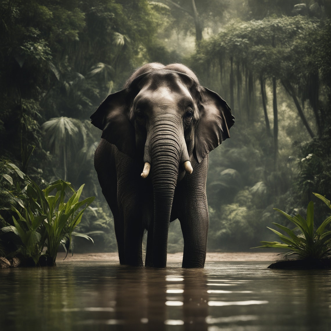 The Asian Elephant- Printable Wall Art - Etsy