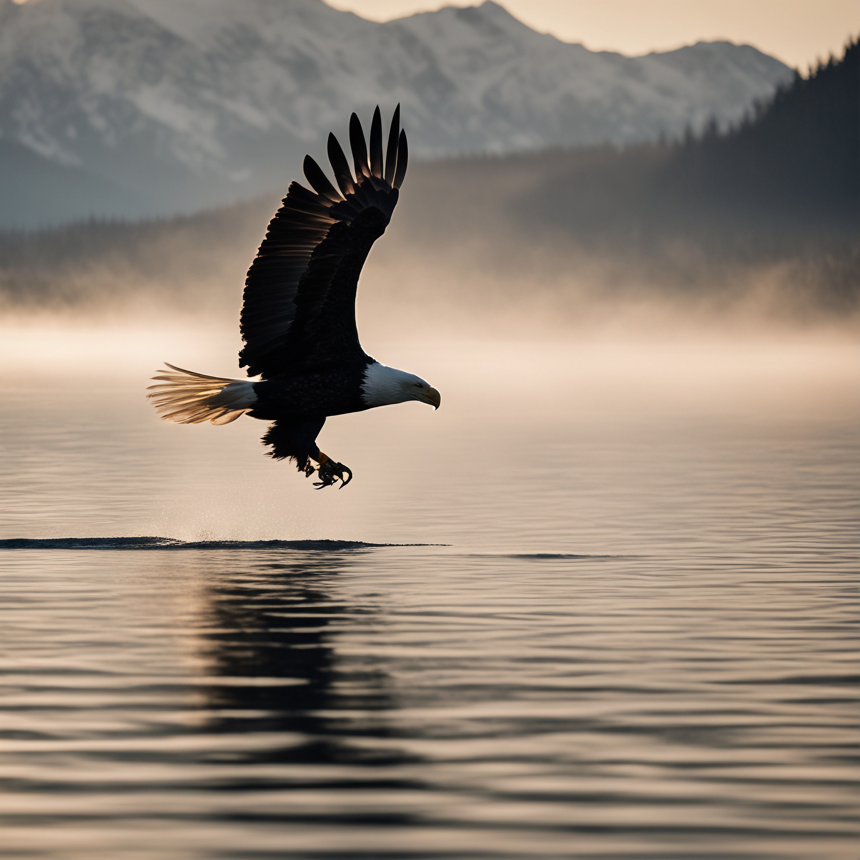A Bald Eagle in Flight- Printable Wall Art - Etsy