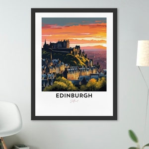 Vintage Edinburgh Travel Print- Printable Wall Art - Etsy